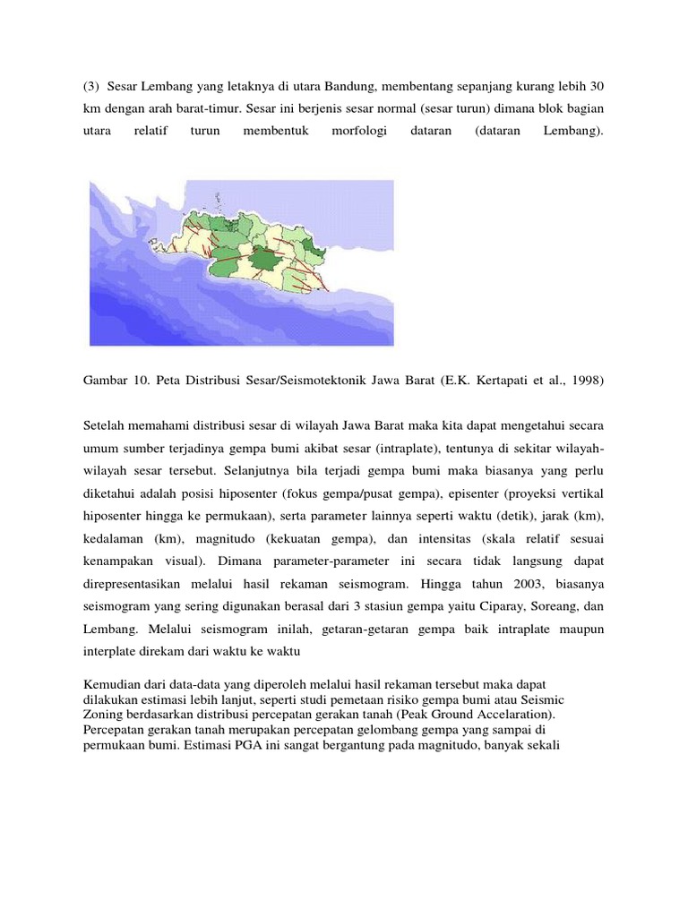 Sesar Lembang dan Gempa Bumi di Jawa Barat | PDF