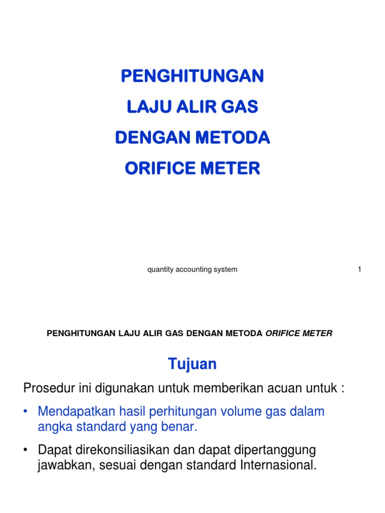 Perhitungan Laju Alir Gas Orifice | PDF