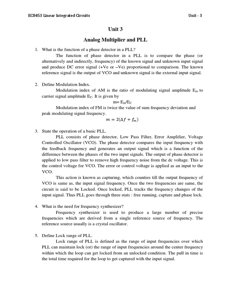 Unit 3 Pdf Detector Radio Frequency Modulation