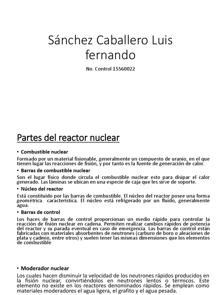 Reactor Nuclear | PDF | Combustible nuclear | La energía nuclear