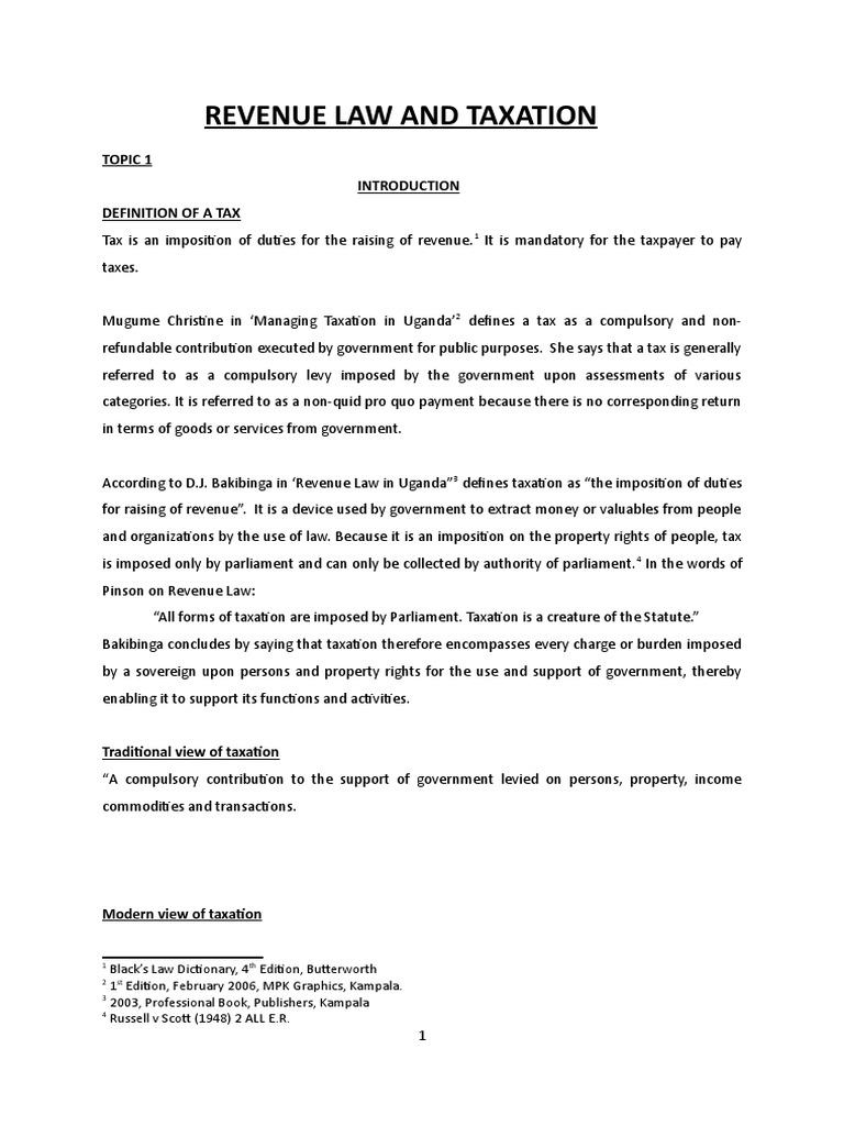 Revenue Law and Taxation | PDF | Taxes | Excise