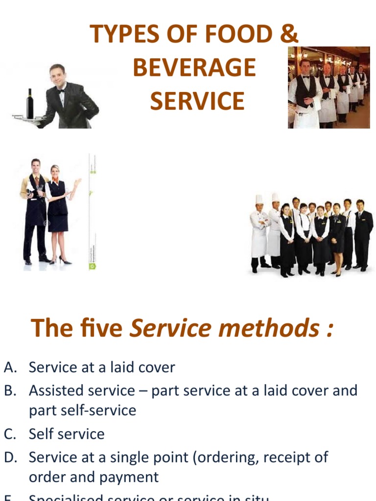 Types of Food and Beverage Services | PDF | Tableware | Buffet