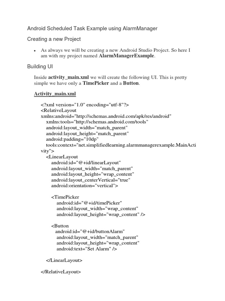 Alaram | PDF | Android (Operating System) | Operating System Families