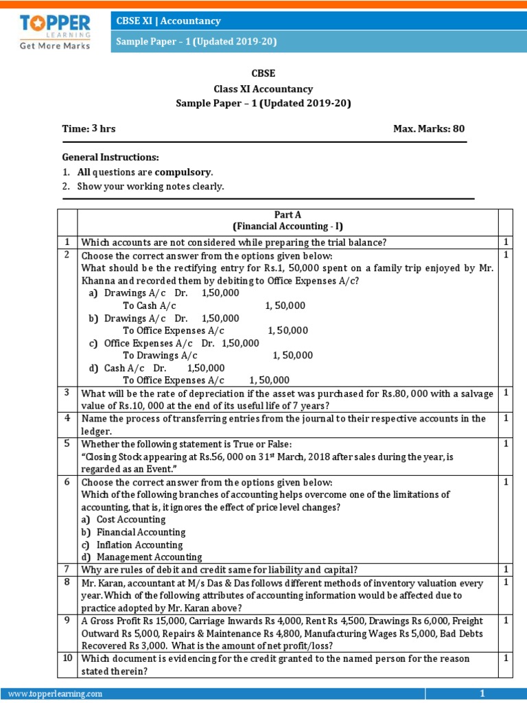 Class 11 Accoutancy | PDF | Debits And Credits | Financial Accounting