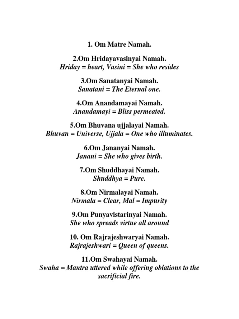 Birthday Mantras in Sanskrit | PDF | Devi | Spirituality