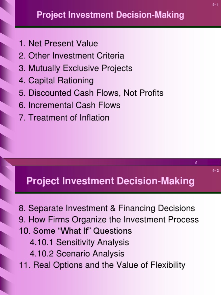 Project Investment Analysis | PDF | Net Present Value | Internal Rate ...