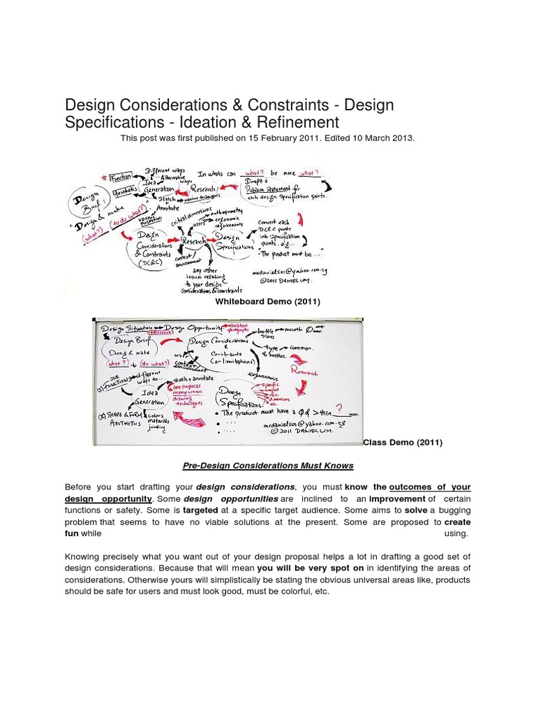 Design Considerations | PDF | Specification (Technical Standard) | Design