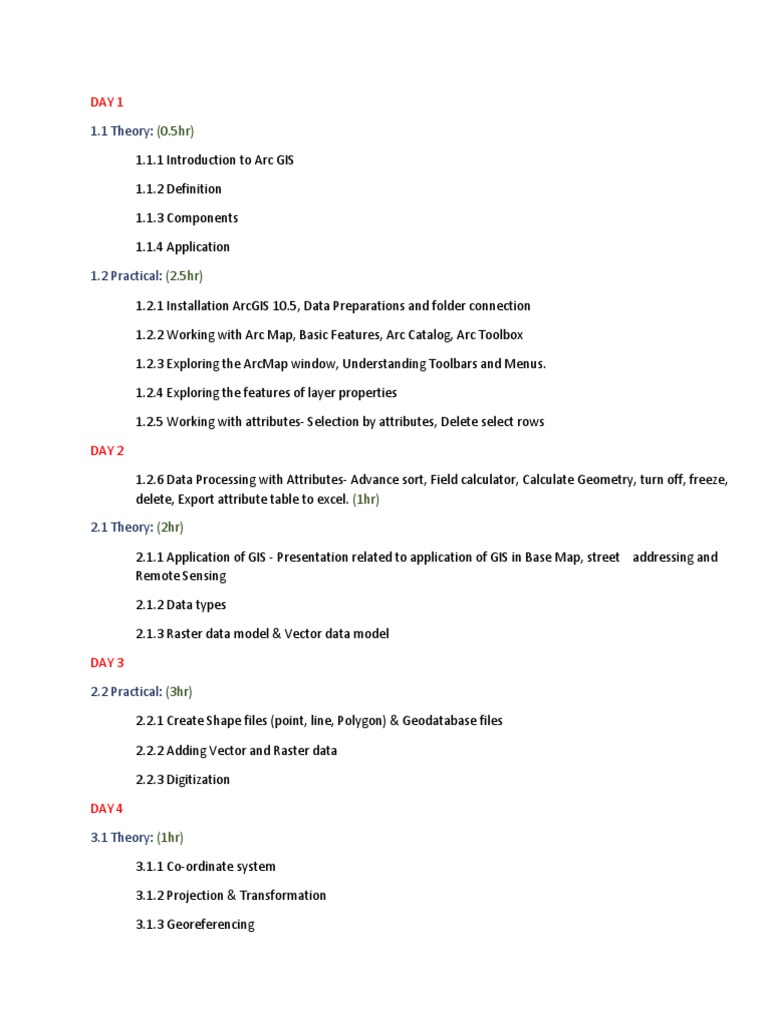 ArcGIS Training: Theory & Practice Guide | PDF | Technology & Engineering