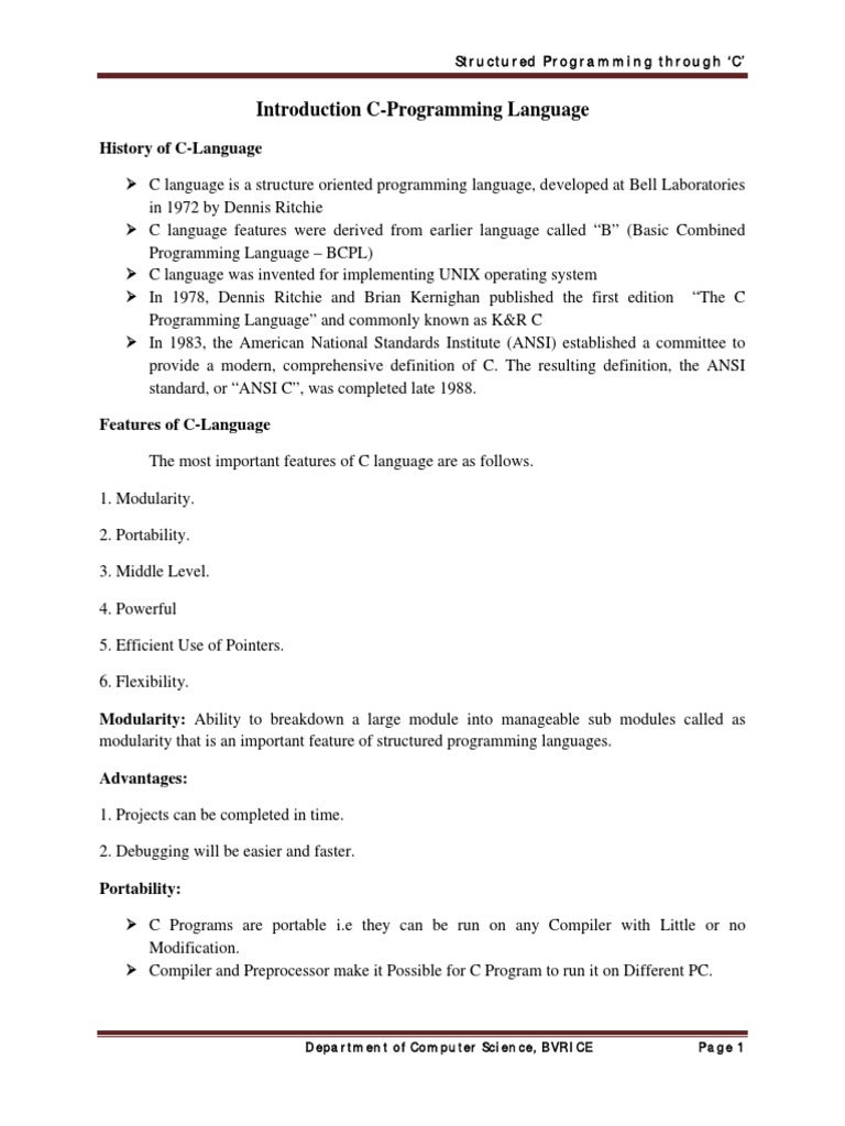 C-Language Chapter-2 PDF | PDF | C (Programming Language) | Computer Program