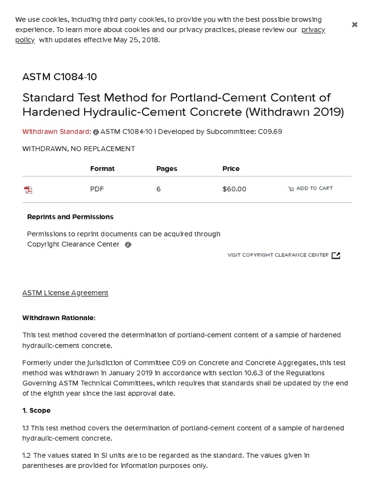 ASTM C1084 - 10 Standard Test Method For Portland-Cement Content of ...