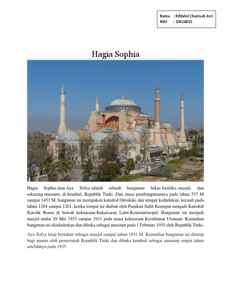 Hagia Sophia | PDF