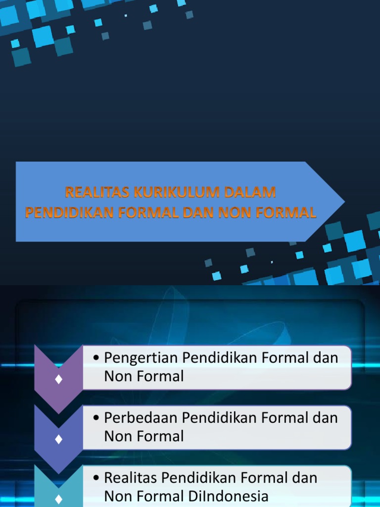 Perbedaan Pendidikan Formal dan Non Formal | PDF