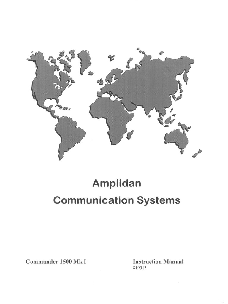 Commander 1500 MkI Manual | PDF