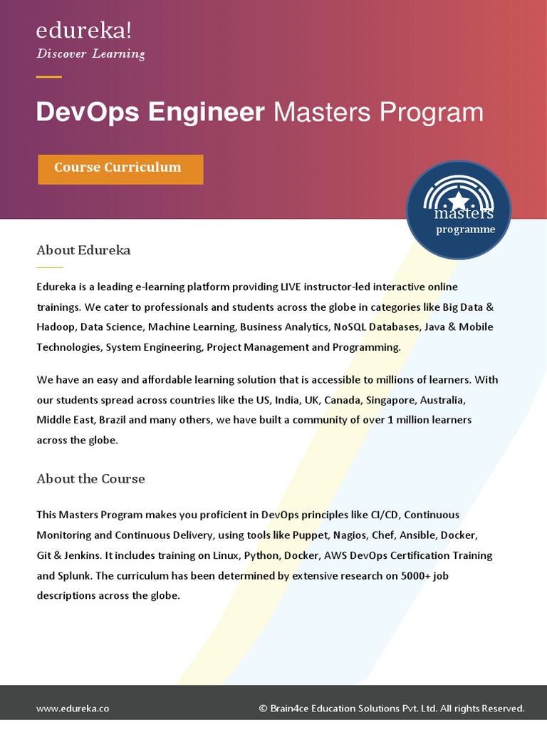 Course Curriculum - DevOps Engineer Master Program | PDF | Linux ...