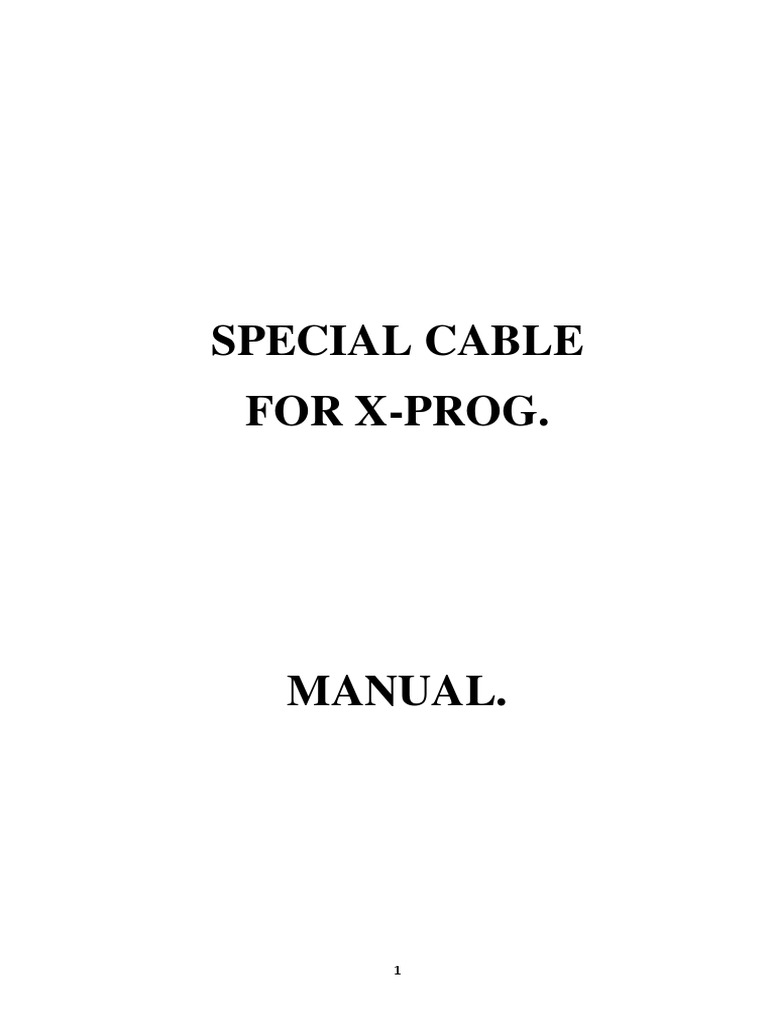 Xprog Users Manual | PDF | Electrical Connector | Digital Electronics