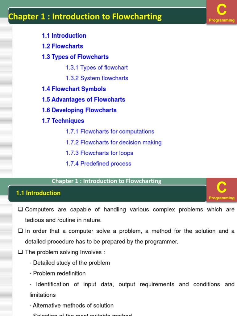 Chapter 1 C Programming Pdf Algorithms Control Flow