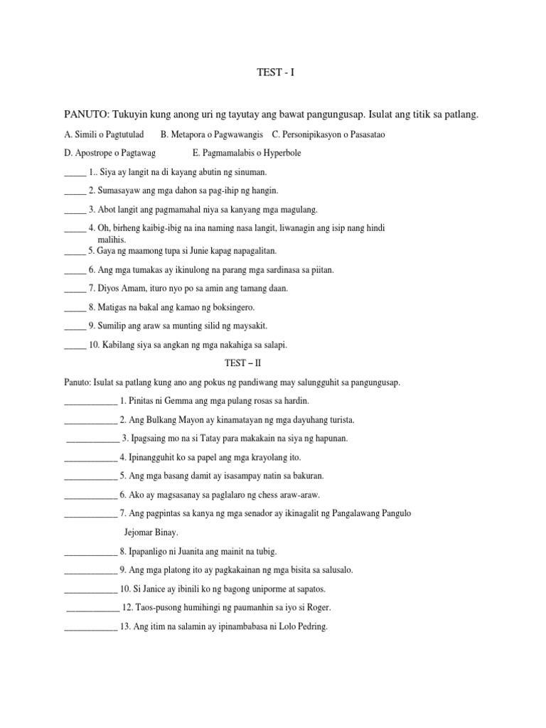 Summative Test | PDF
