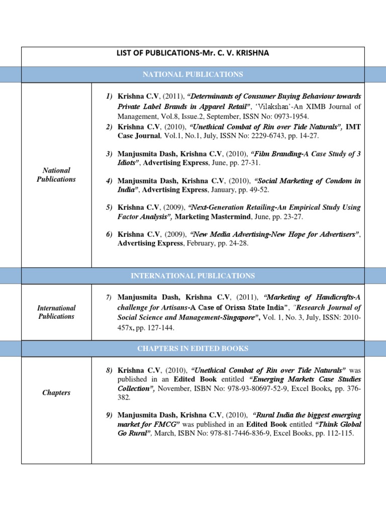 My Publications List | PDF | Business Economics | Economies