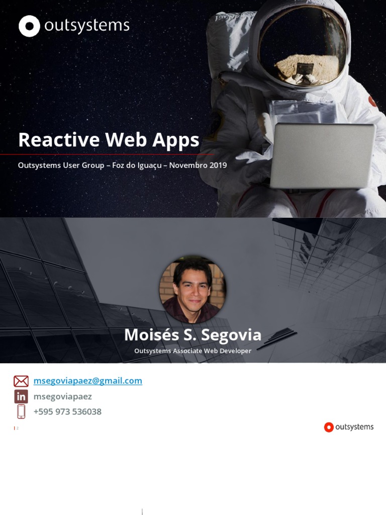 Reactive Web App - OutSystems Presentation - PT | PDF | Aplicativo da ...