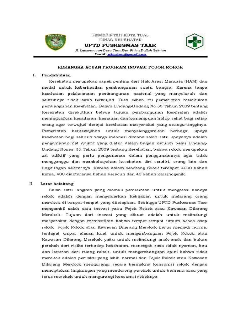 Inovasi Pojok Rokok untuk Kesehatan Masyarakat | PDF | Kesehatan ...