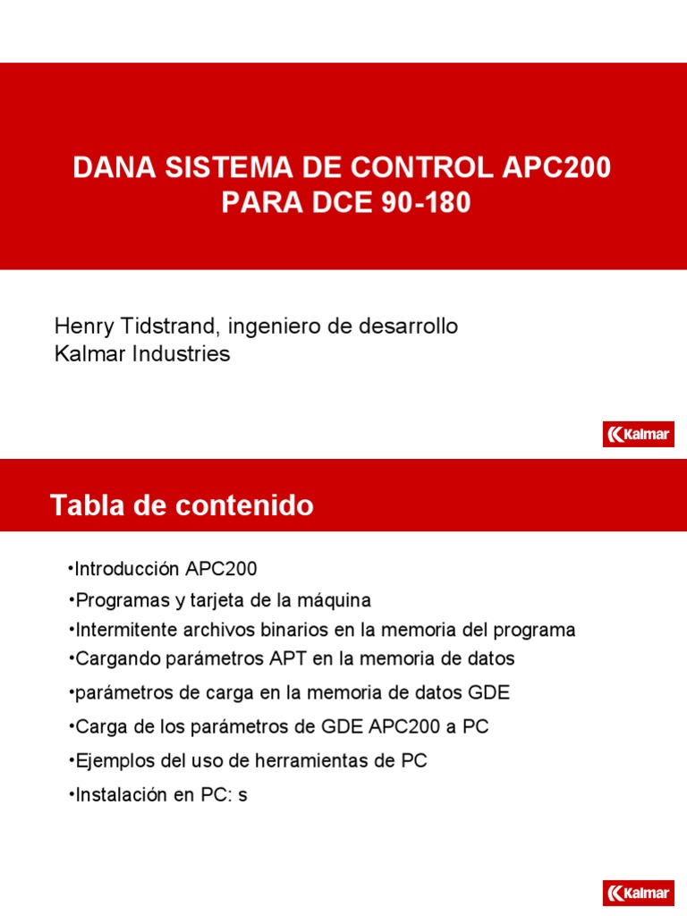 Dana Sistema de Control Apc200 | PDF | Almacenamiento de datos de la ...