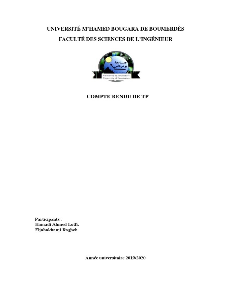 Template Compte Rendu TP PDF | PDF