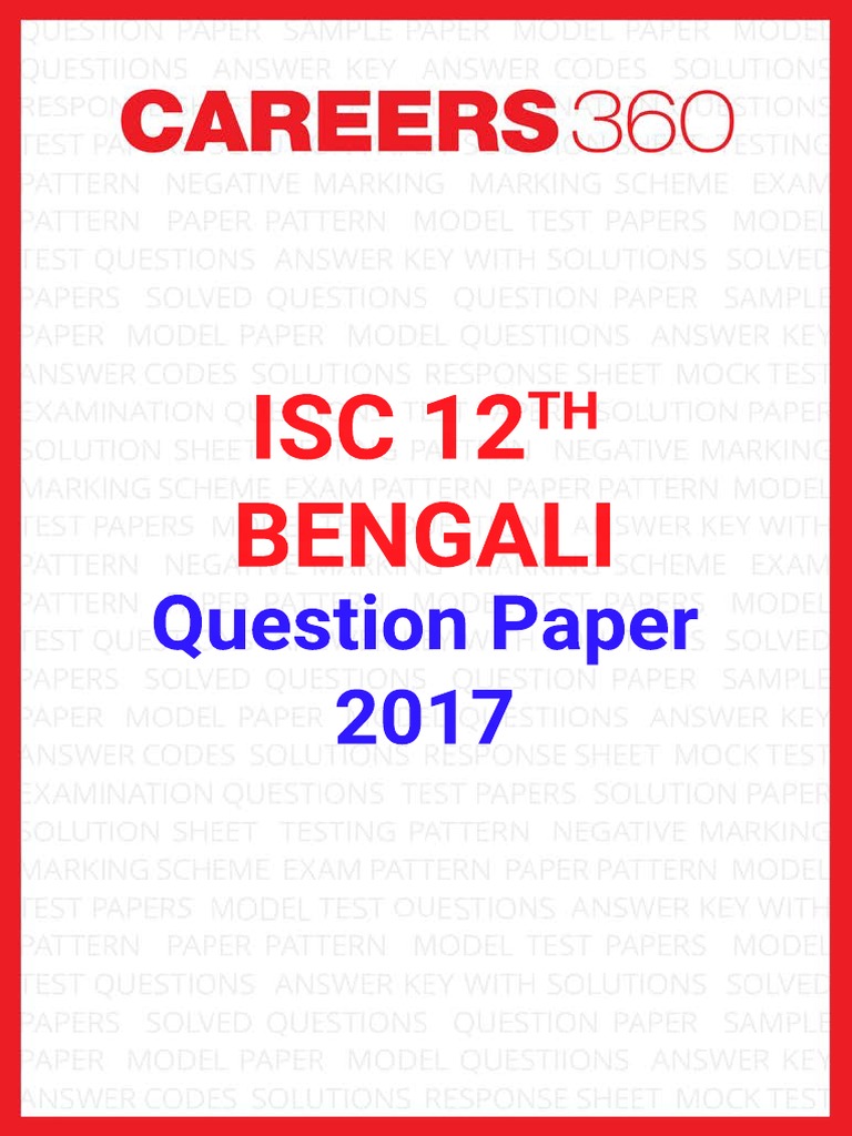 ISC 12th Bengali Question Paper 2017 | PDF | Linguistics | Human ...