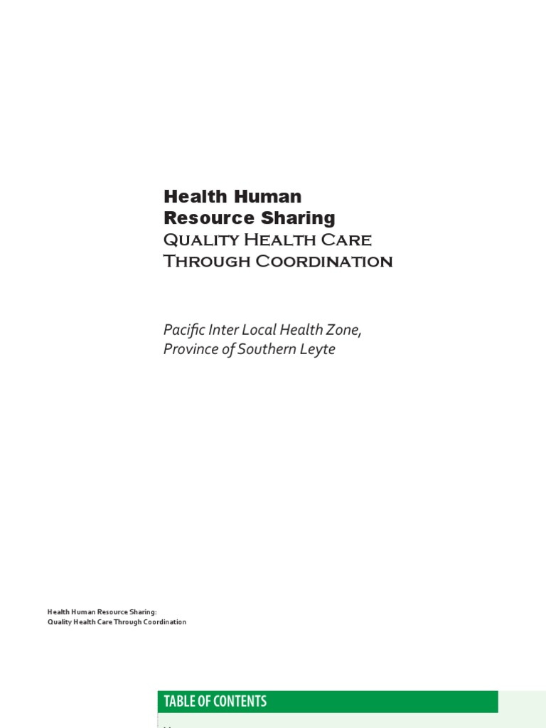 Health Manpower Sharing Pacific | PDF | Hospital | Physician