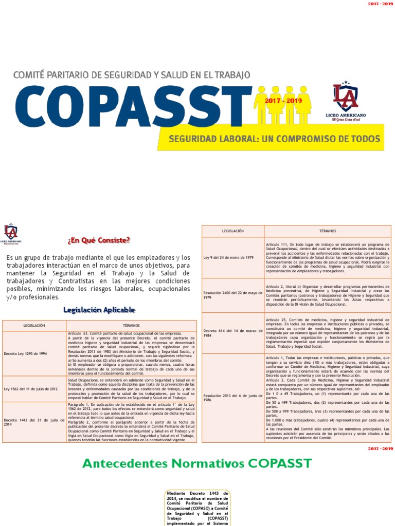 COPASST | PDF | Seguridad y salud ocupacional | Gobierno