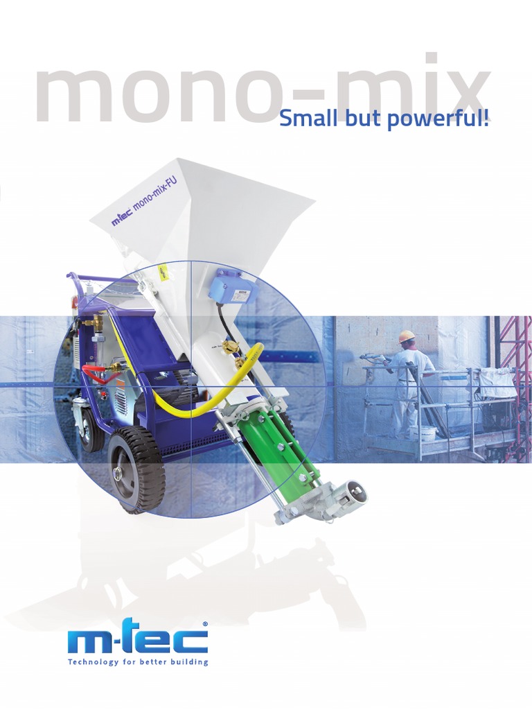 M Tec Mono Mix English | PDF | Plaster | Mortar (Masonry)
