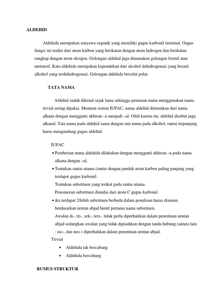 Panduan Lengkap Aldehida | PDF