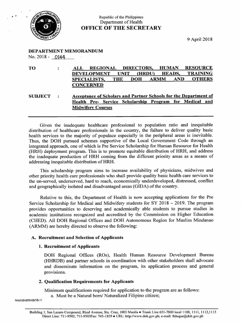 DOH Med | PDF | Health Professional | Health Care