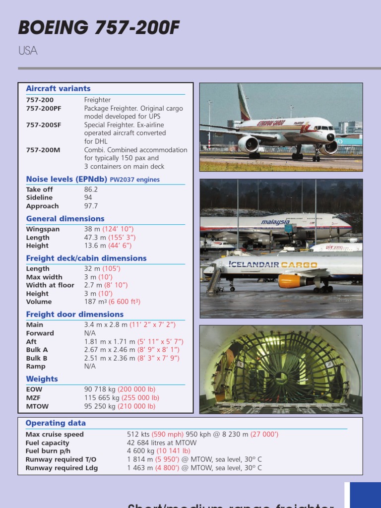 B757 200F | PDF | Monoplane | Aviation
