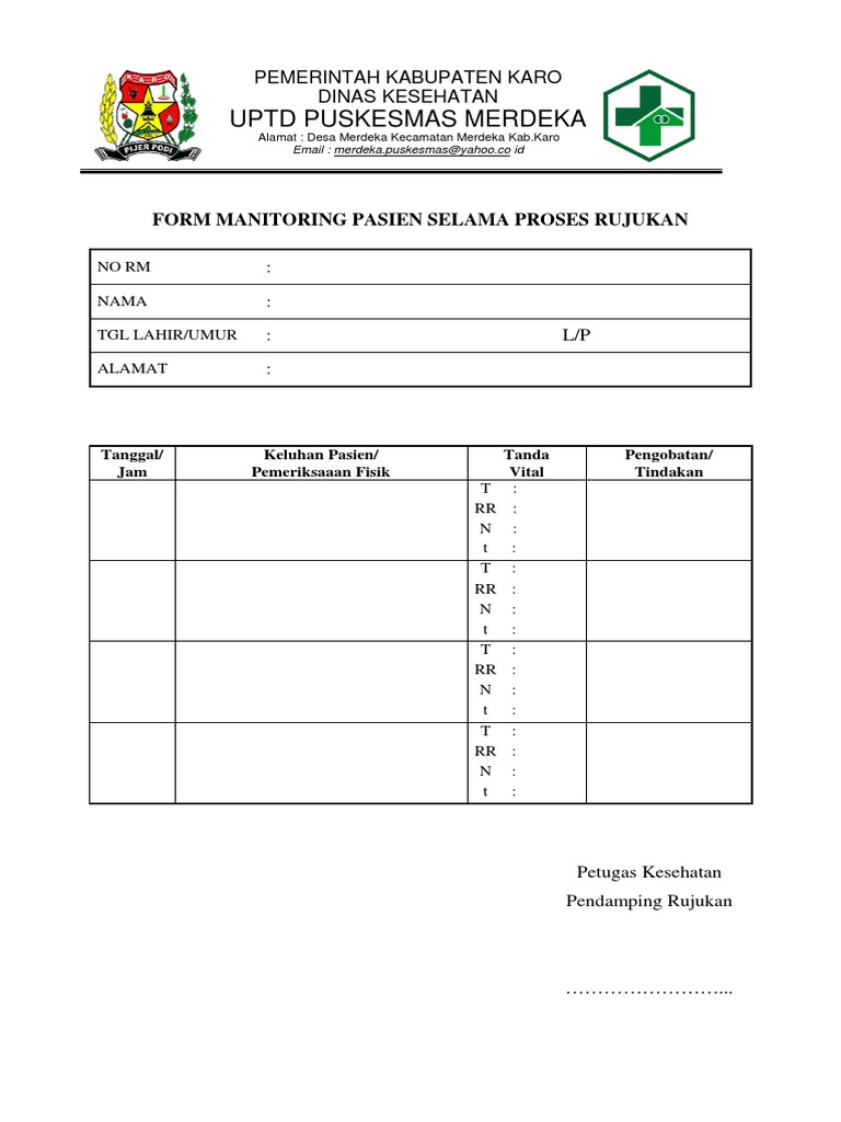 Form Monitoring Pasien | PDF