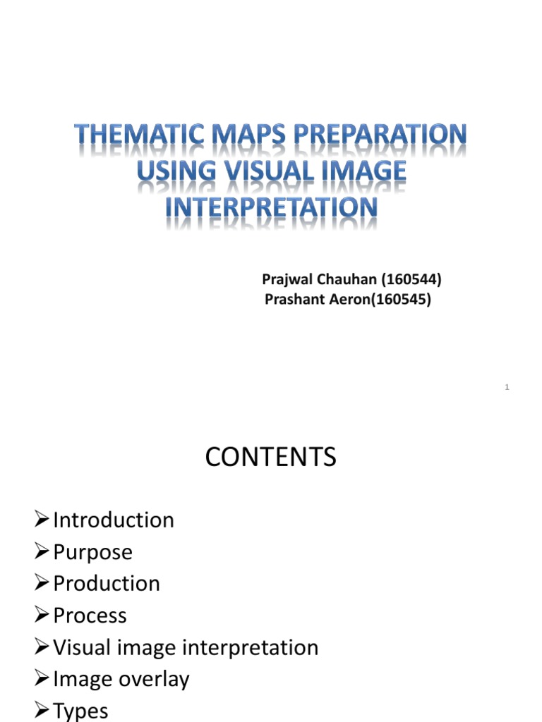Thematic Maps Preparation Using Visual Image Interpretation | PDF ...