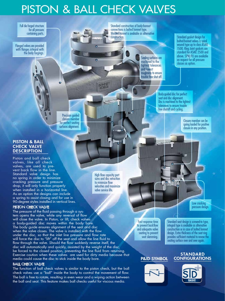 Piston & Ball Check Valve Guide | PDF | Valve | Piston