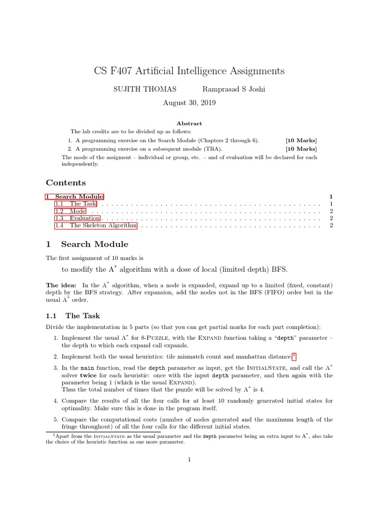 Modified A Star Algorithm Solution | Download Free PDF | Parameter ...