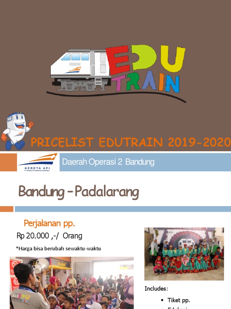Price List Edutrain 2020 (Lokal Bandung Raya) | PDF