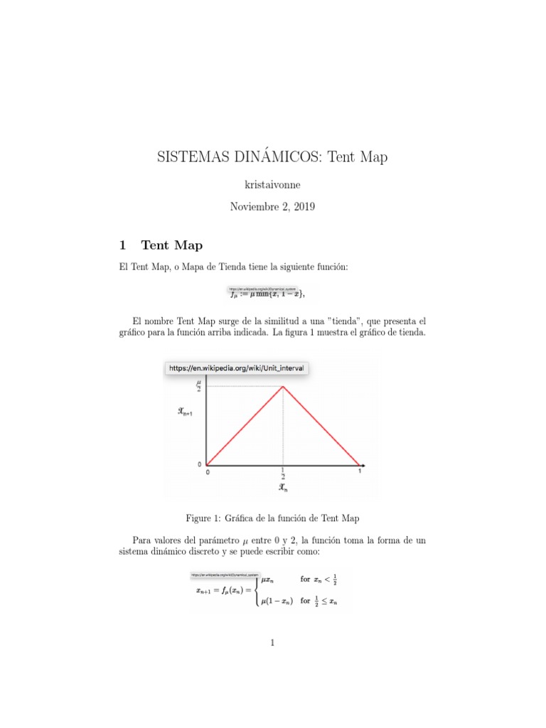 Sistems Dinámicos y Caos: Tent Map | PDF | Atractor | Teoría del caos