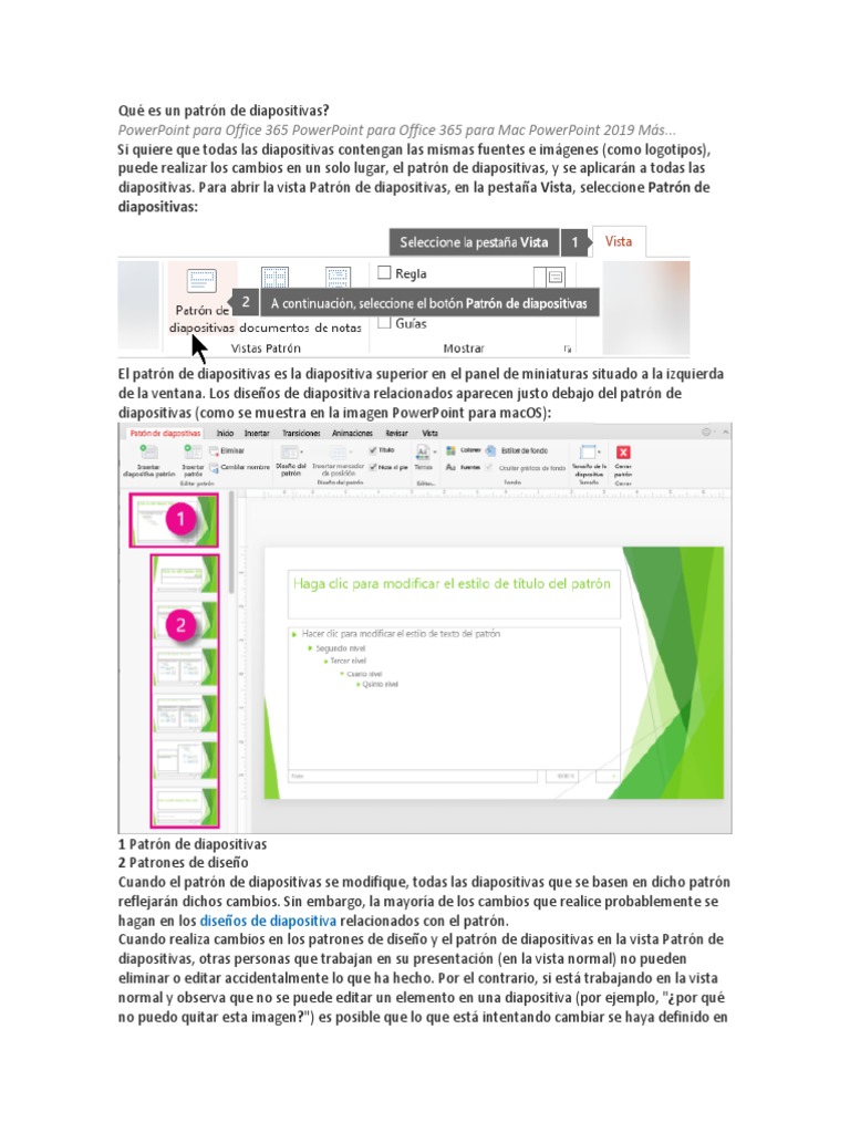 Patrón de Diapositivas en PowerPoint | PDF | Microsoft PowerPoint ...