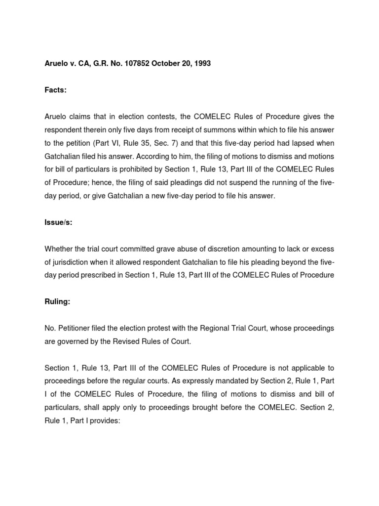 Aruelo v. CA Digest | PDF