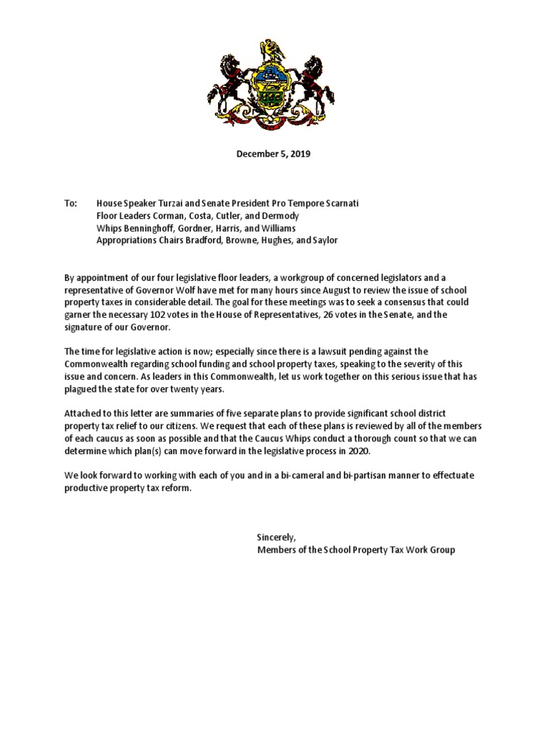 Letter To Legislative Leaders | PDF | United States House Of ...