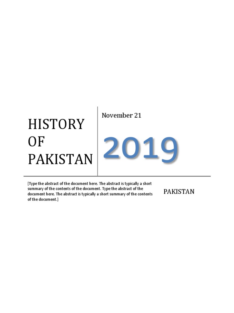 History of Pakistan | PDF | All India Muslim League | Pakistan