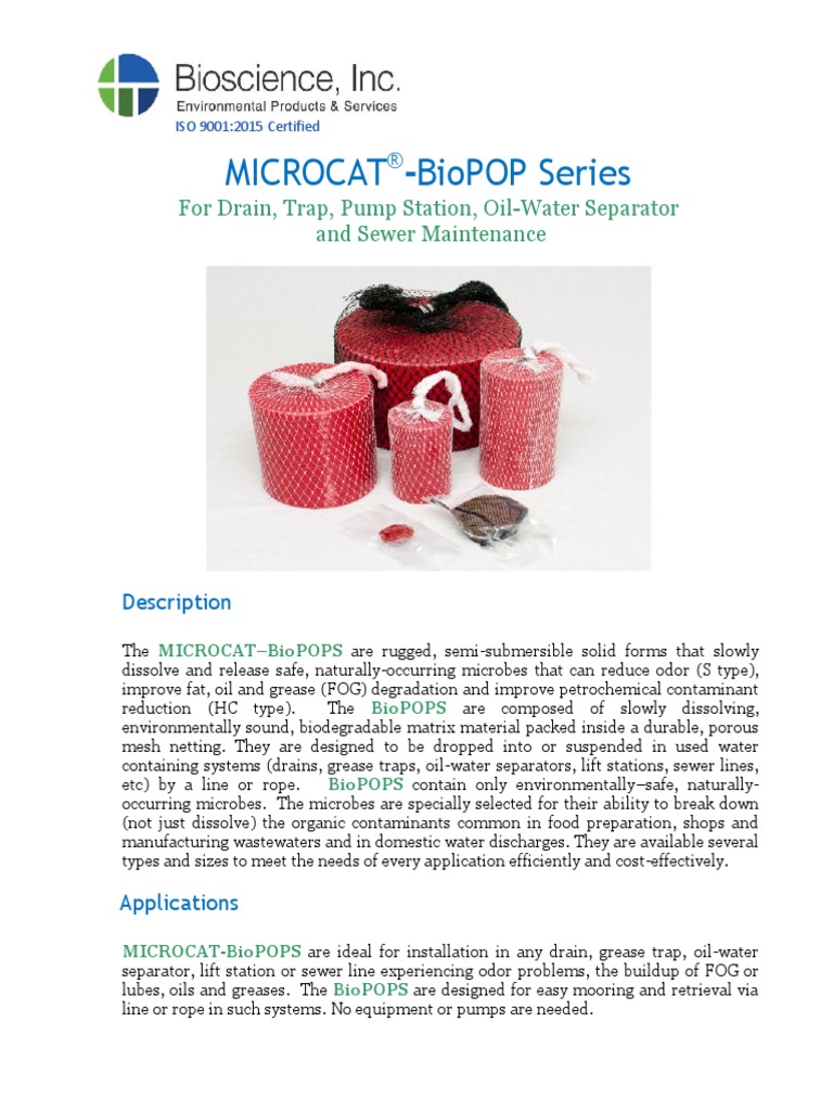 BioPOP Data Sheet | PDF | Biodegradation | Nature