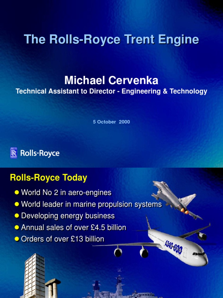 Rolls Royce Trent Series Gas Turbine | PDF | Jet Engine | Turbine