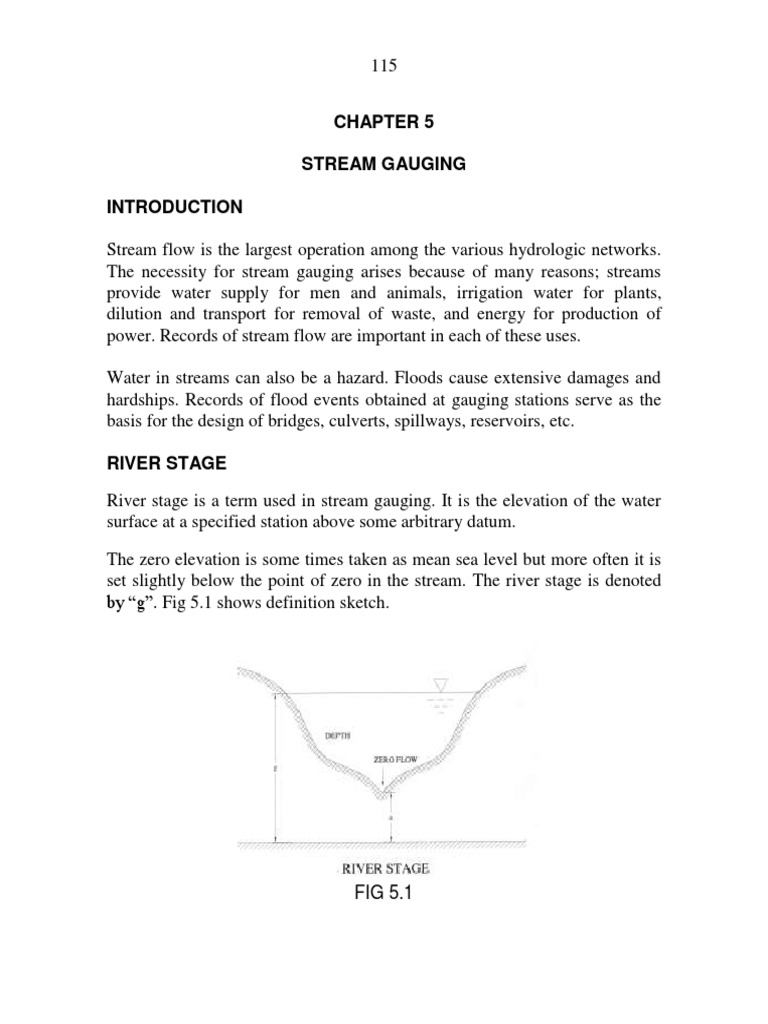 Ch. 5 - Stream Gauging PDF | PDF | Drainage Basin | Logarithm