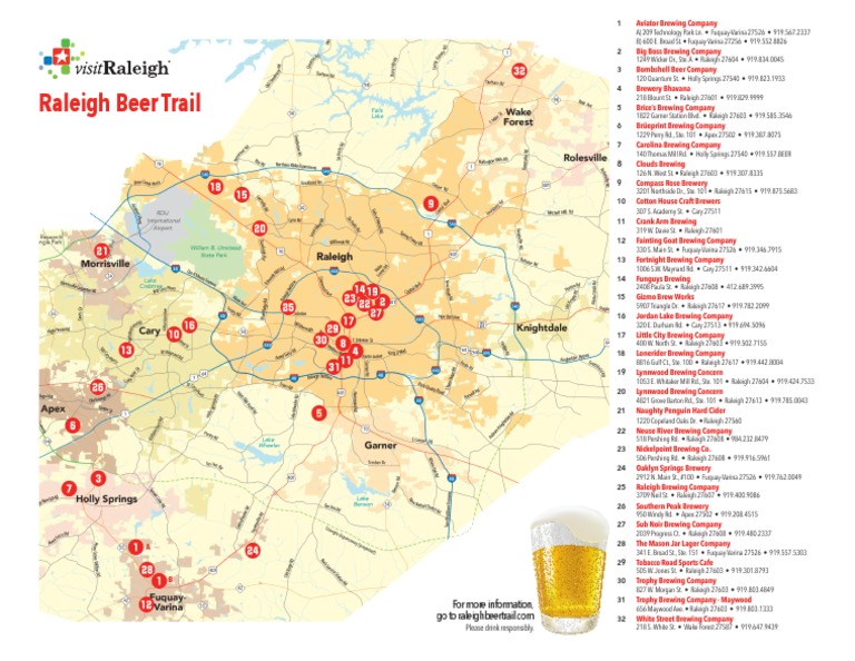 Beer Trail Map 11 05 18 | PDF | Brewery | Food And Drink Preparation