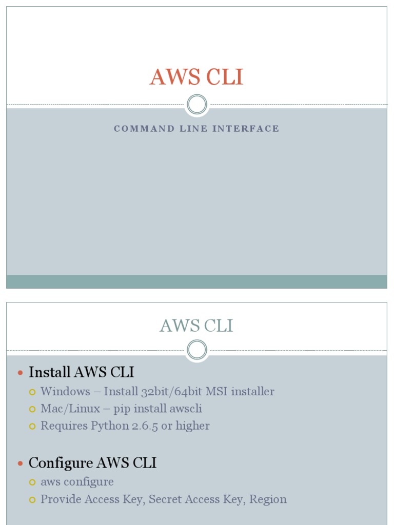 12 Aws Command Line Interface Pdf