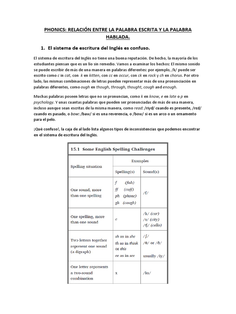 9 - Phonics, Aprendiendo A Leer | PDF | Escritura | Vocal