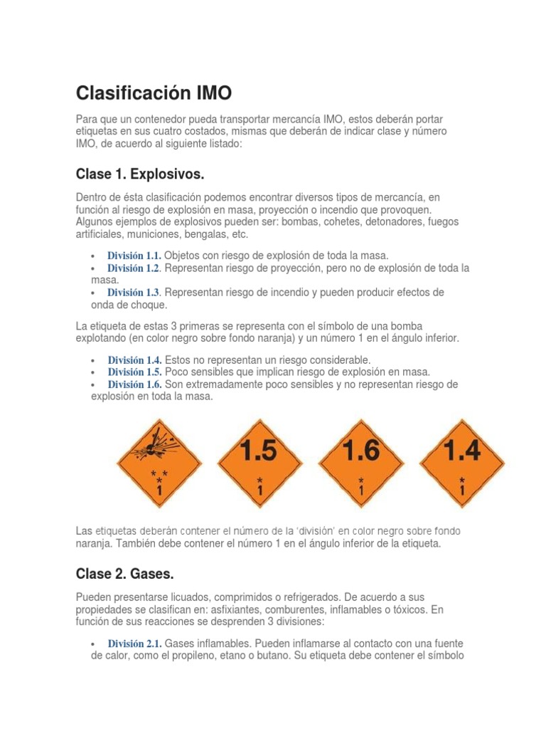 Clasificación IMO | PDF | Desintegración radioactiva | Color
